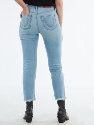 HIGH WAISTED FRAY HEM JEAN