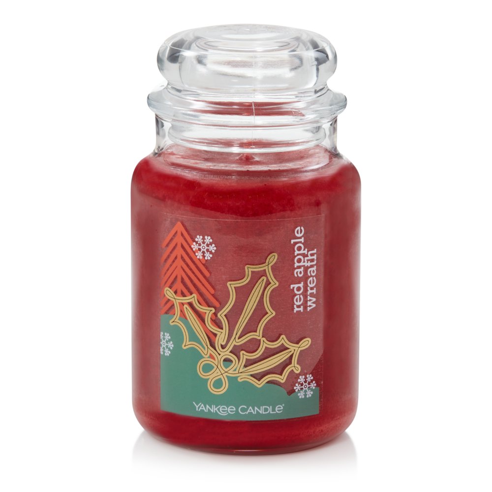 Red Apple Wreath Original Large Jar Candles Limited Edition - Original ...