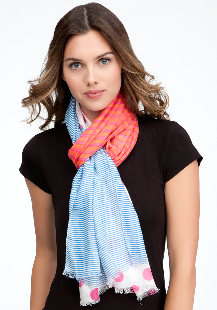 Polka Dot & Stripe Scarf | Photochat