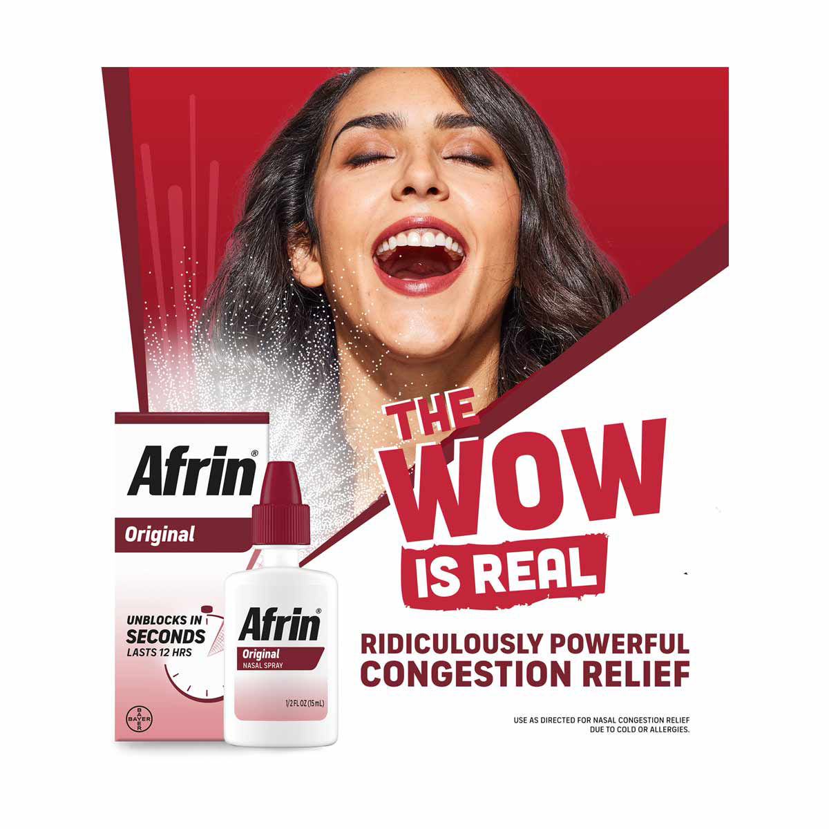 Buy Afrin Original 12 Hour Congestion Relief Nasal Spray, 15 ml from ...