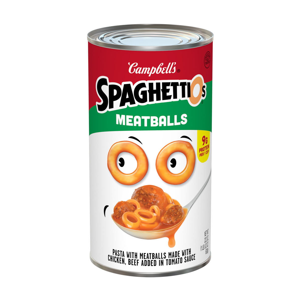 Buy Campbell's SpaghettiOs Canned Pasta with Meatballs, 22.2 oz Can, 1 ...