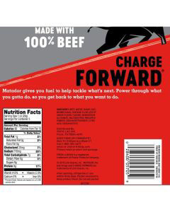 Matador Beef Jerky Nutrition Matador Beef Jerky Flamin' Hot Flavor
