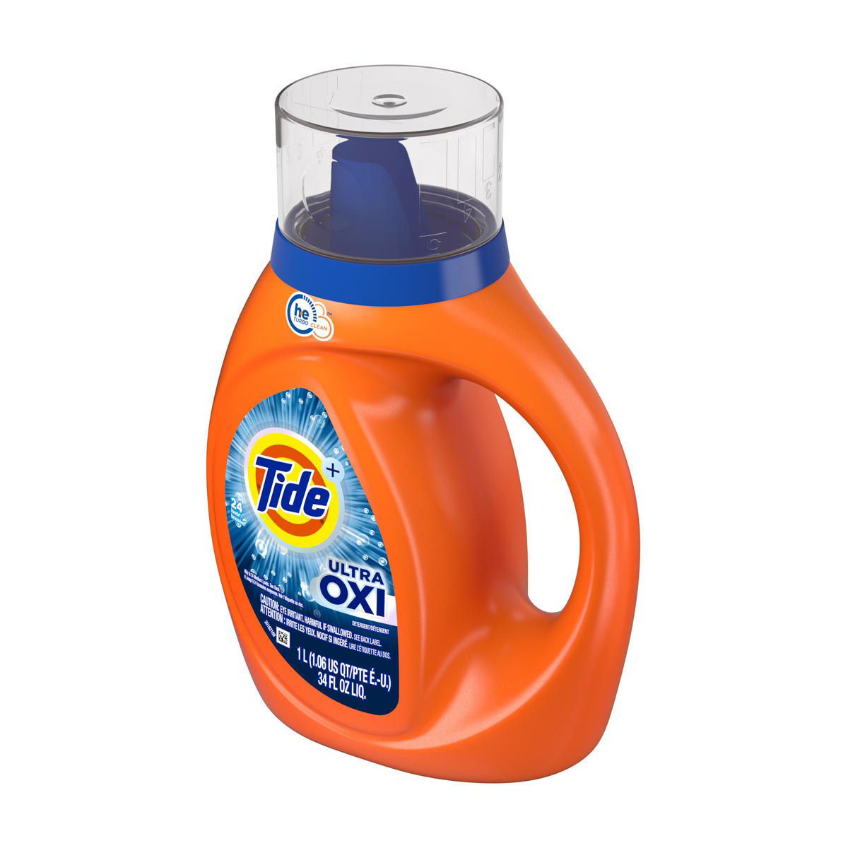 Buy Tide Ultra Oxi Liquid Laundry Detergent, 24 Loads, 34 fl oz, HE ...