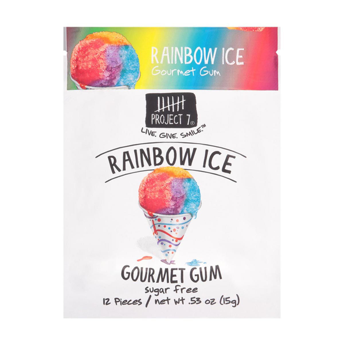 Project 7, Gourmet Gum, Sugar Free, Rainbow Ice | Fig App
