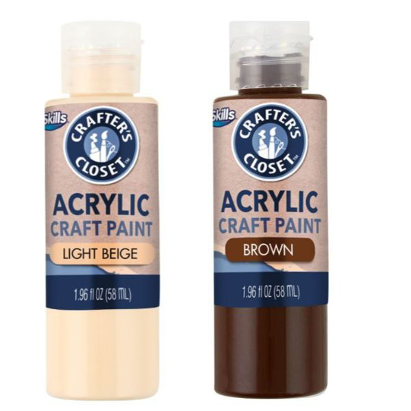 ArtSkills Crafter s Closet Acrylic Craft Paint Brown Light Beige Assorted