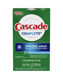 Cascade Complete Powder Dishwasher Detergent, Fresh Scent, 60 oz