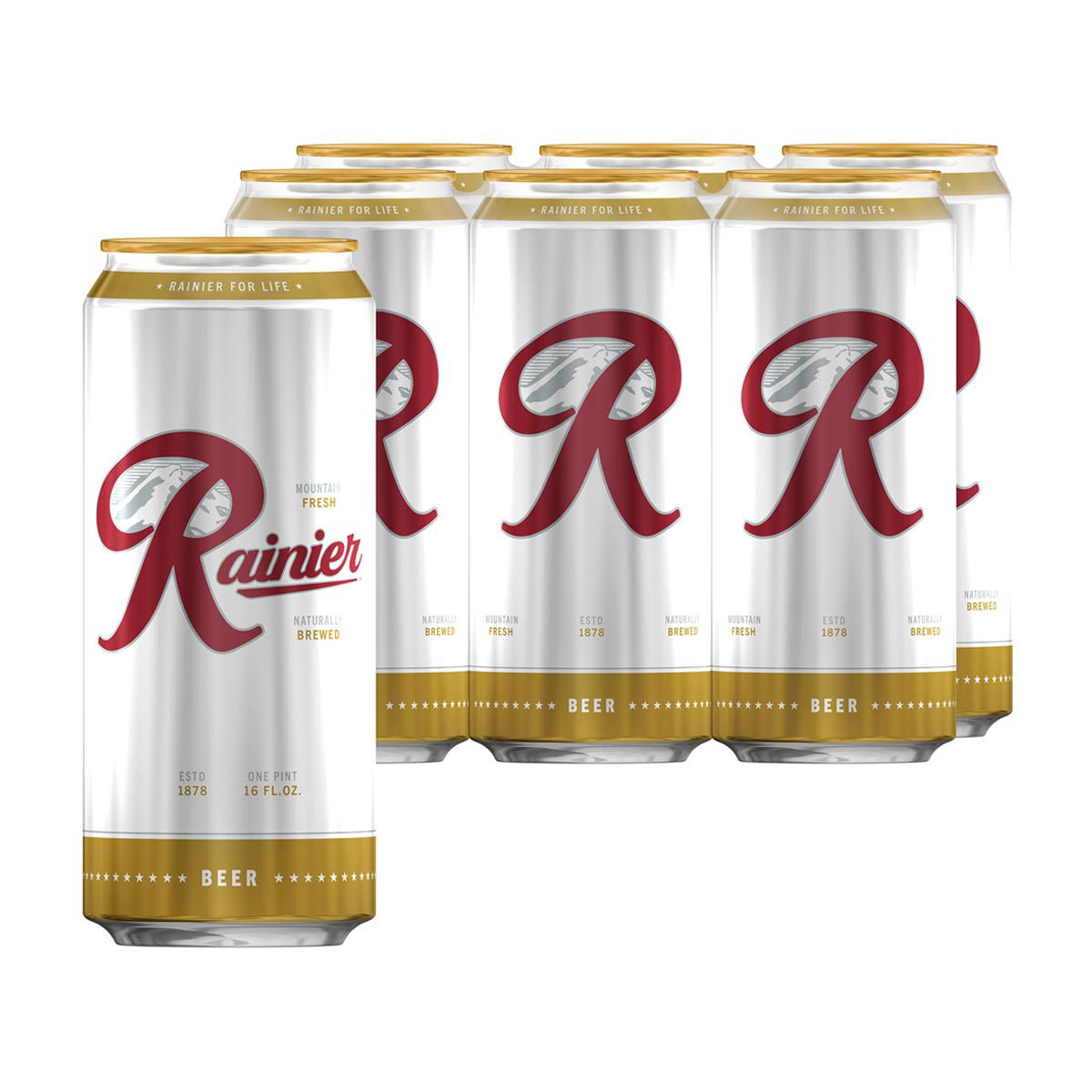 Rainier Beer, 6 Pack, 16 fl oz Cans