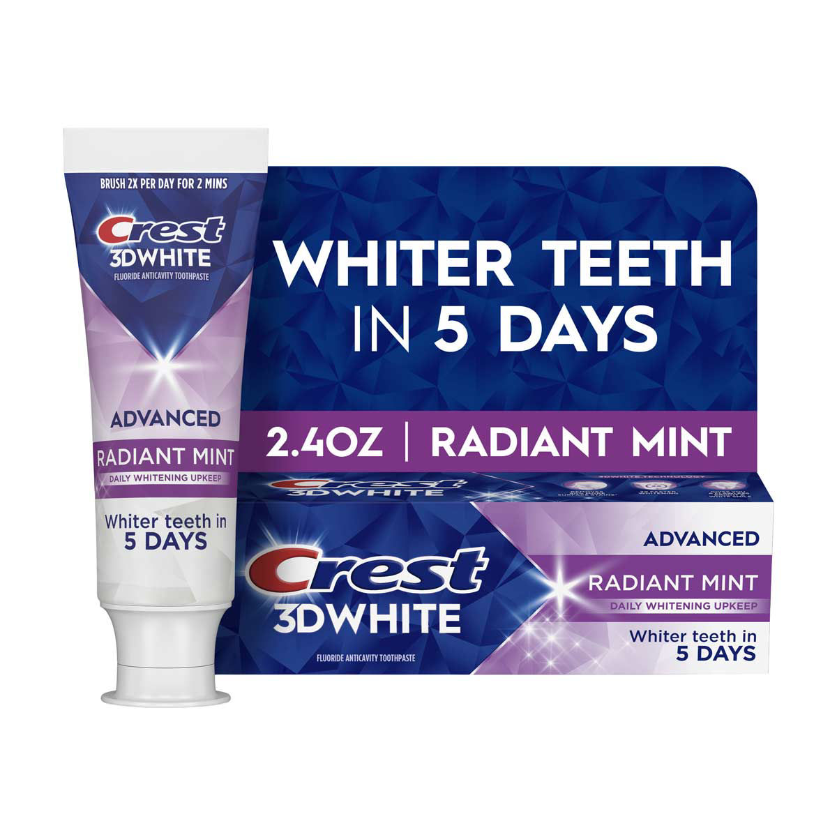 Buy Crest 3DWhite Advanced Teeth Whitening Toothpaste, Radiant Mint, 2. ...