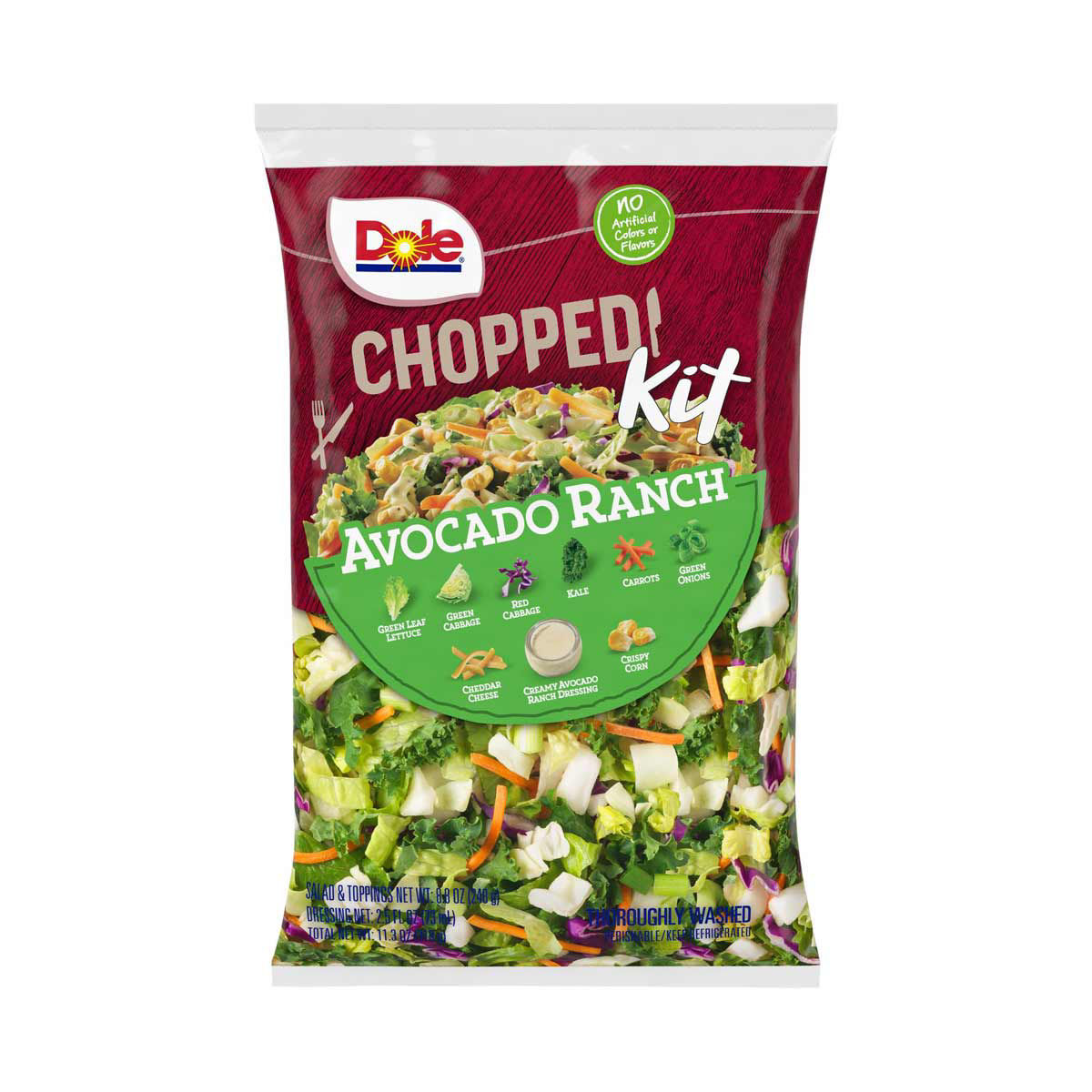 Buy Dole Chopped Kit Avocado Ranch Salad, 11.3 oz from Dollar General ...