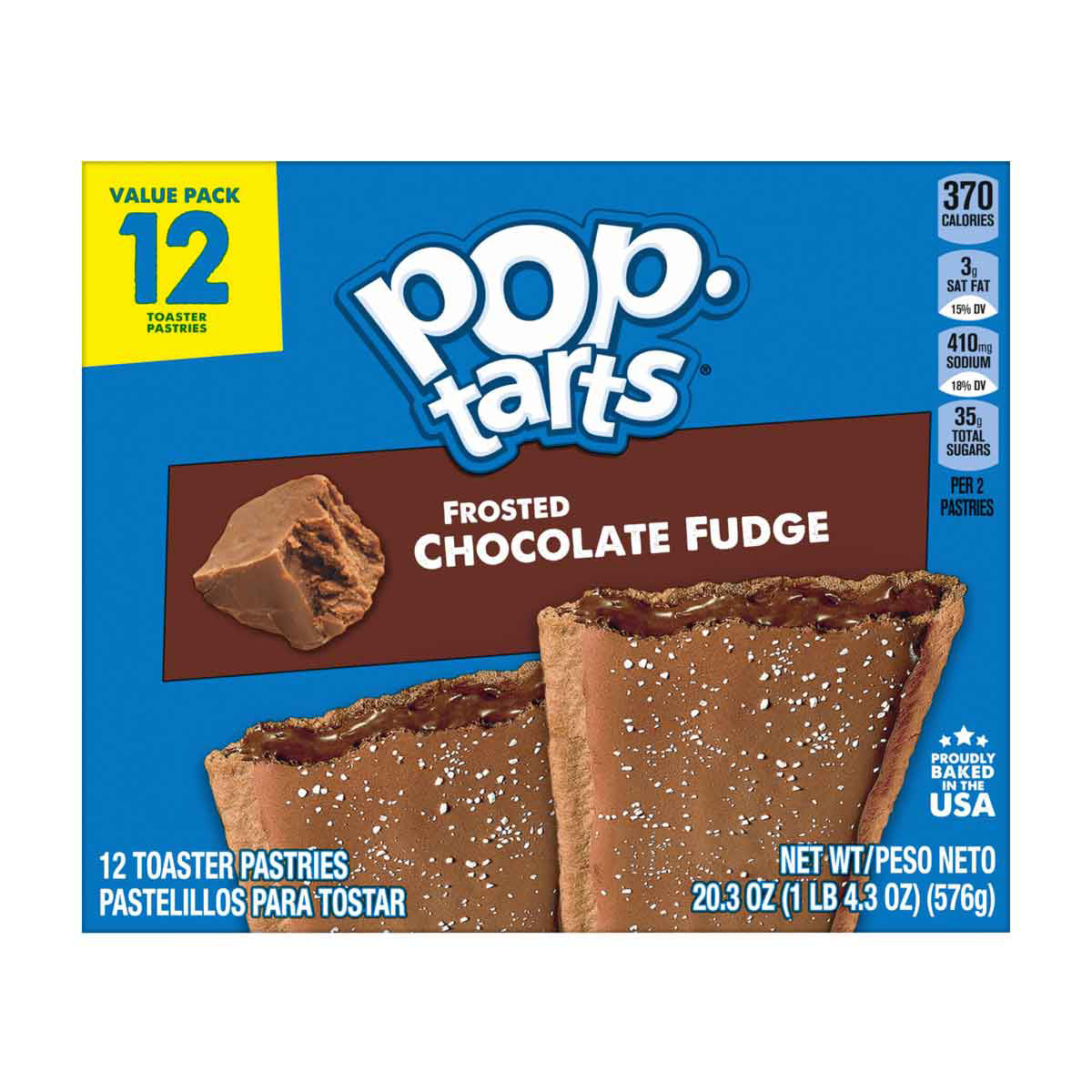Pop-Tarts Toaster Pastries, Frosted Chocolate Fudge, 20.3 oz, 12 ct