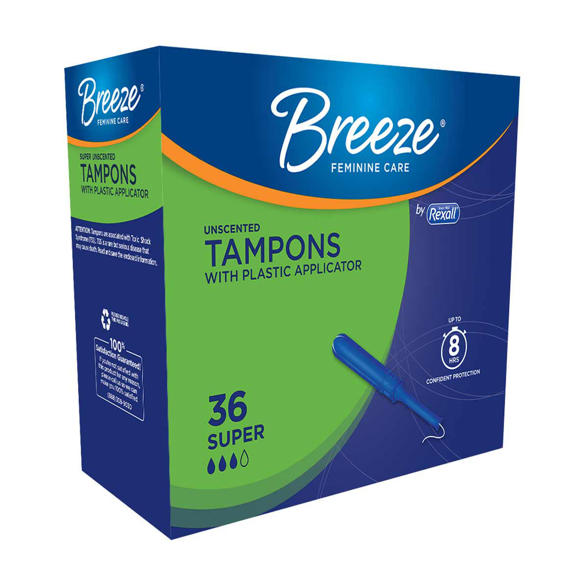 Breeze Unscented Tampons Super Plus 36 ct