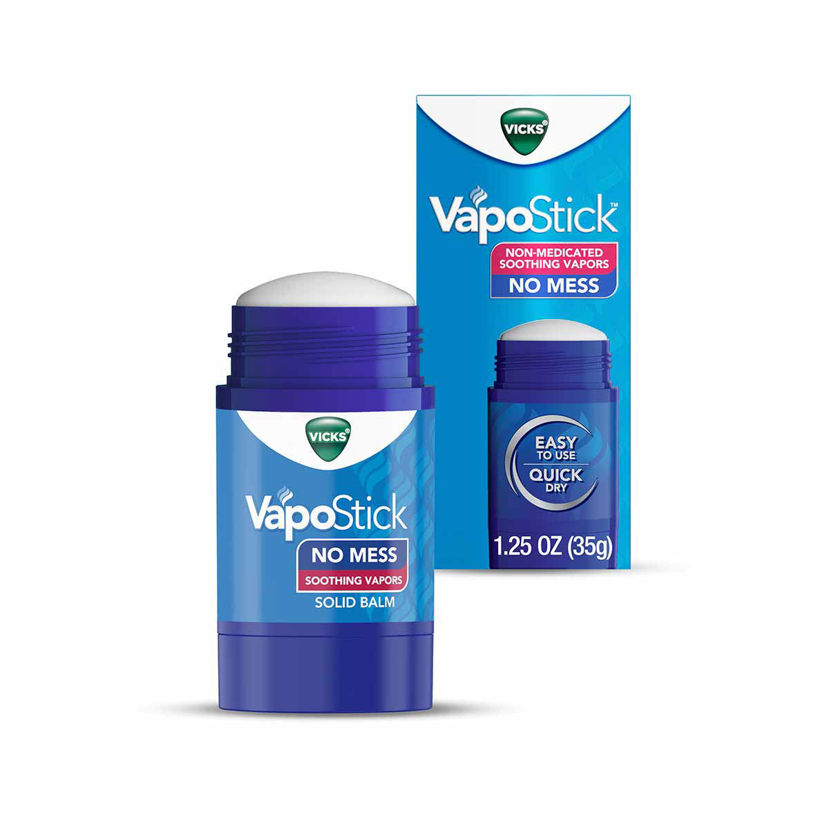 Vicks Vapostick, Solid Balm, Soothing Vicks Vapors, No Mess, Invisible ...