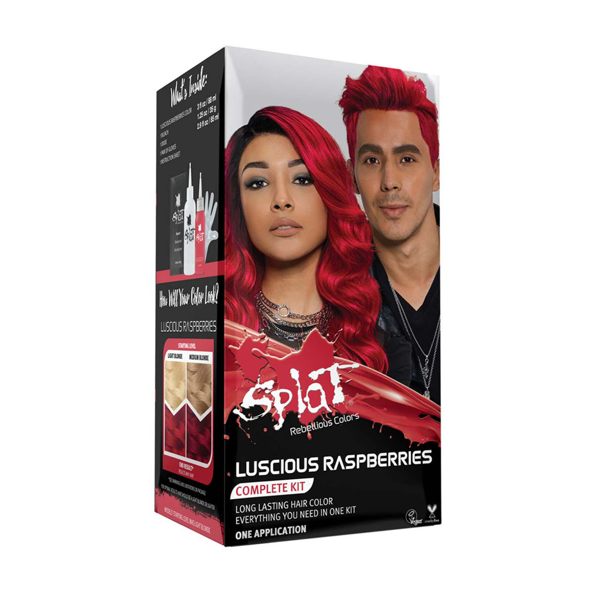 Splat Hair Color Kit Luscious Raspberries 7.15 oz