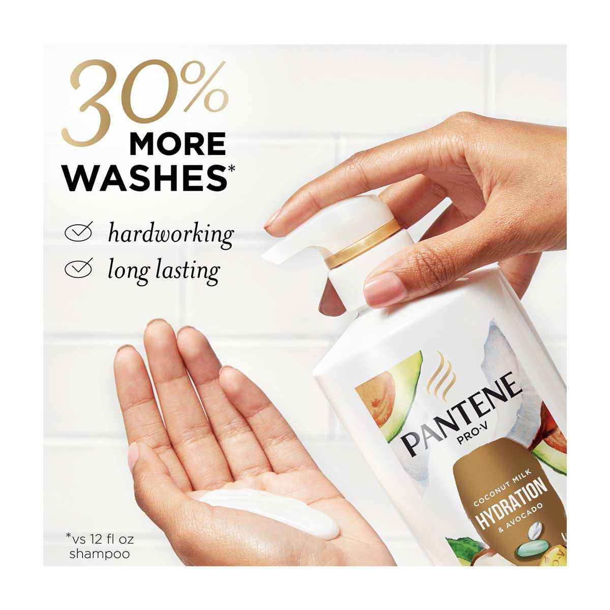 Pantene Pro-V Hydration Shampoo - Coconut Milk & Avocado, 15.2 Fl Oz ...