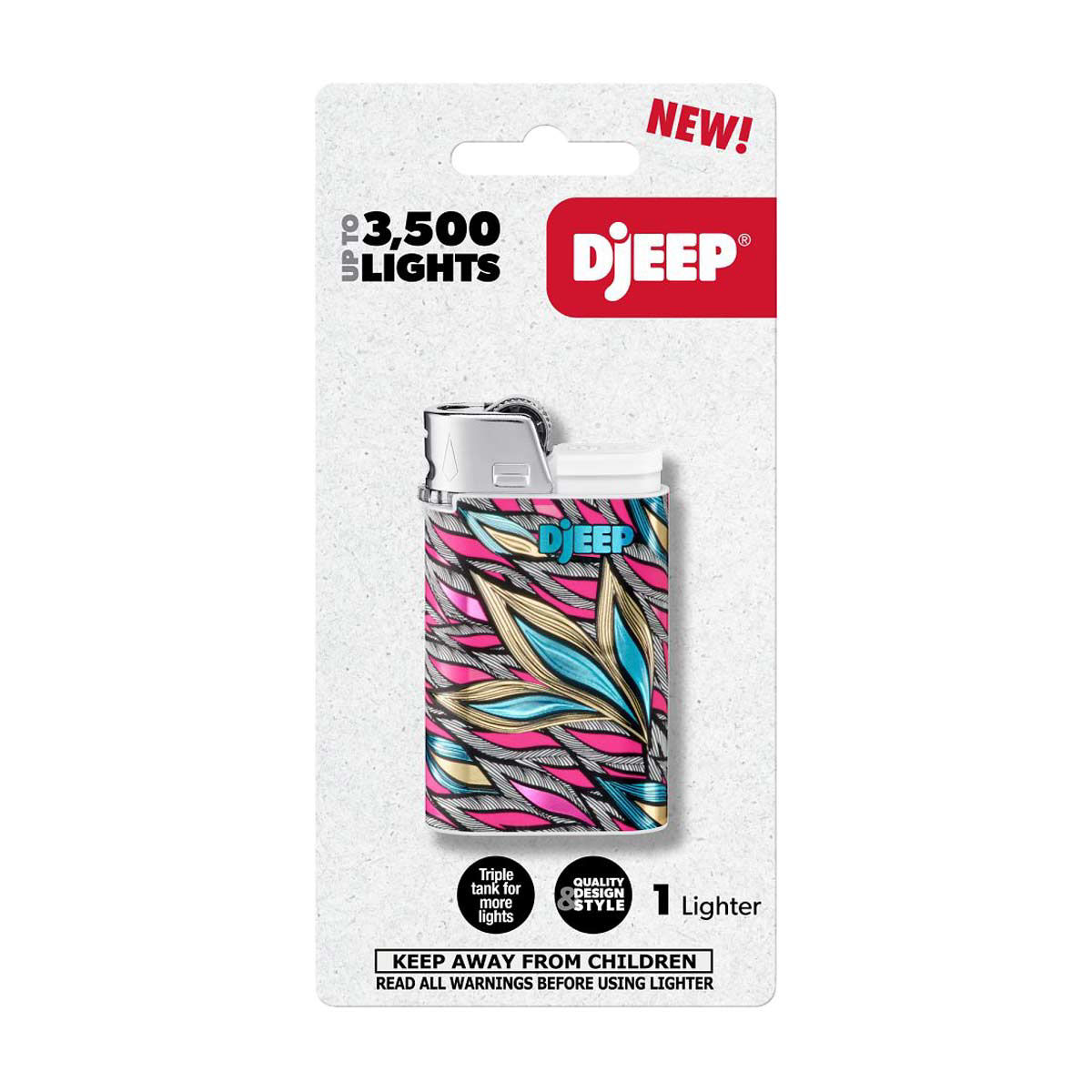 Djeep Pocket Disposable Lighters Vibrant Collection