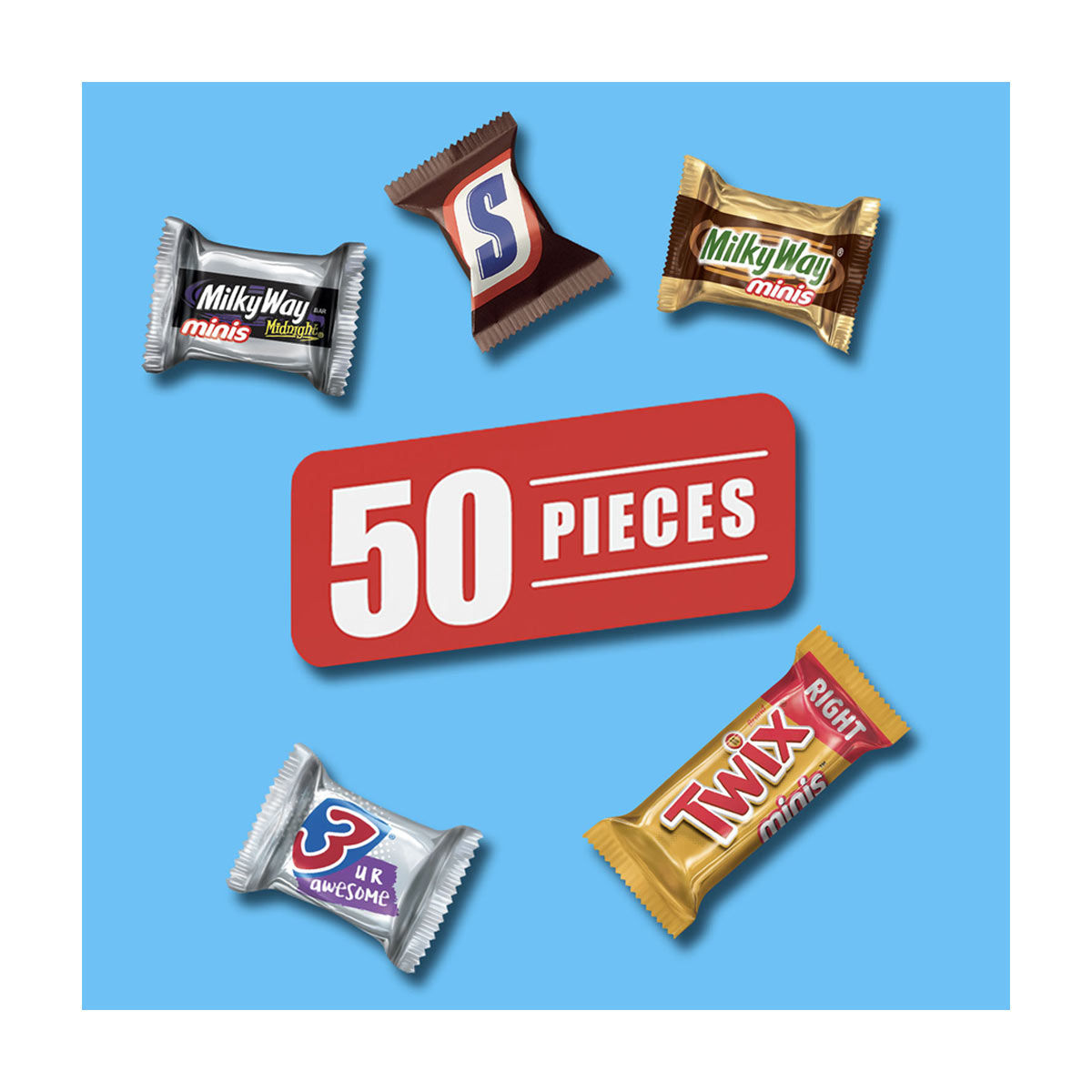 SNICKERS, TWIX, MILKY WAY & 3 MUSKETEERS Milk & Dark Chocolate Candy ...