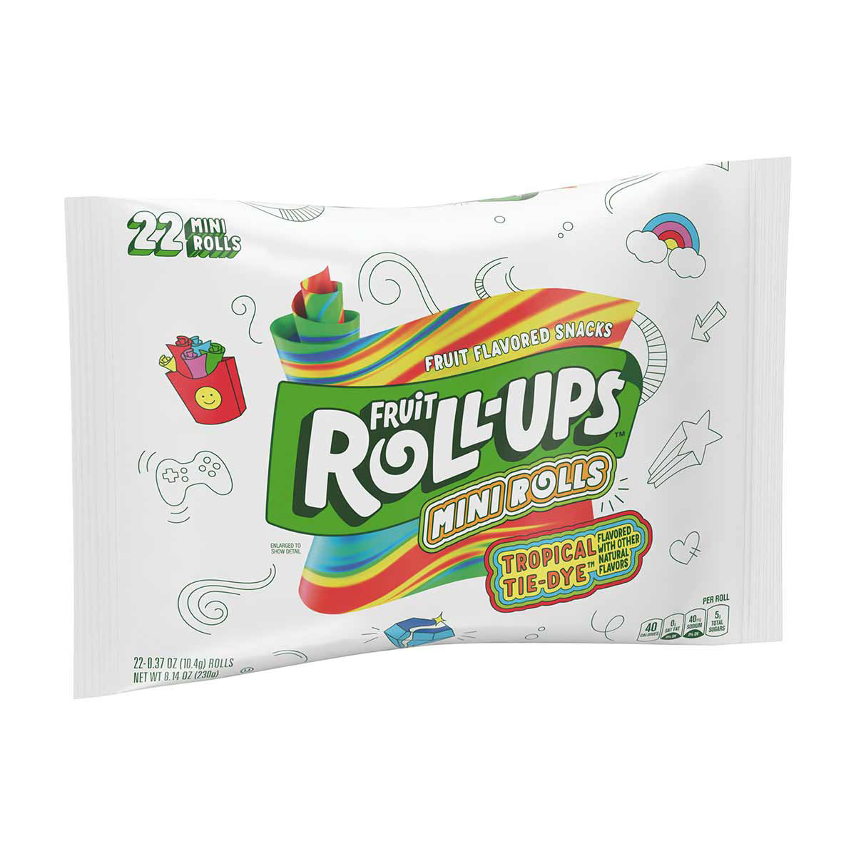 Fruit Roll-Ups Mini Rolls - Tropical Tie-Dye, 22 Ct – Dollar General ...