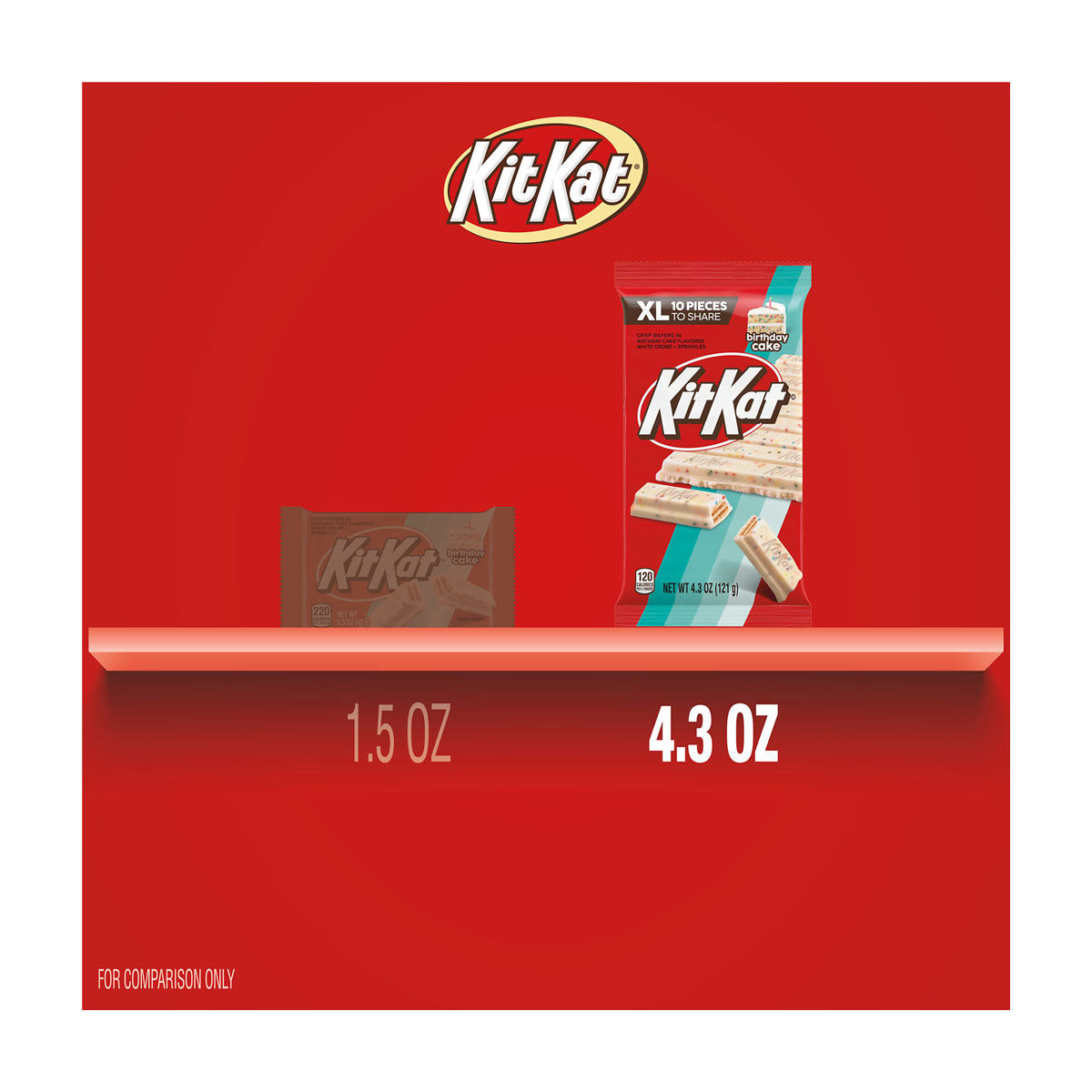 Kit Kat Birthday Cake Flavored Wafer XL, 4.3 oz - 10 ct