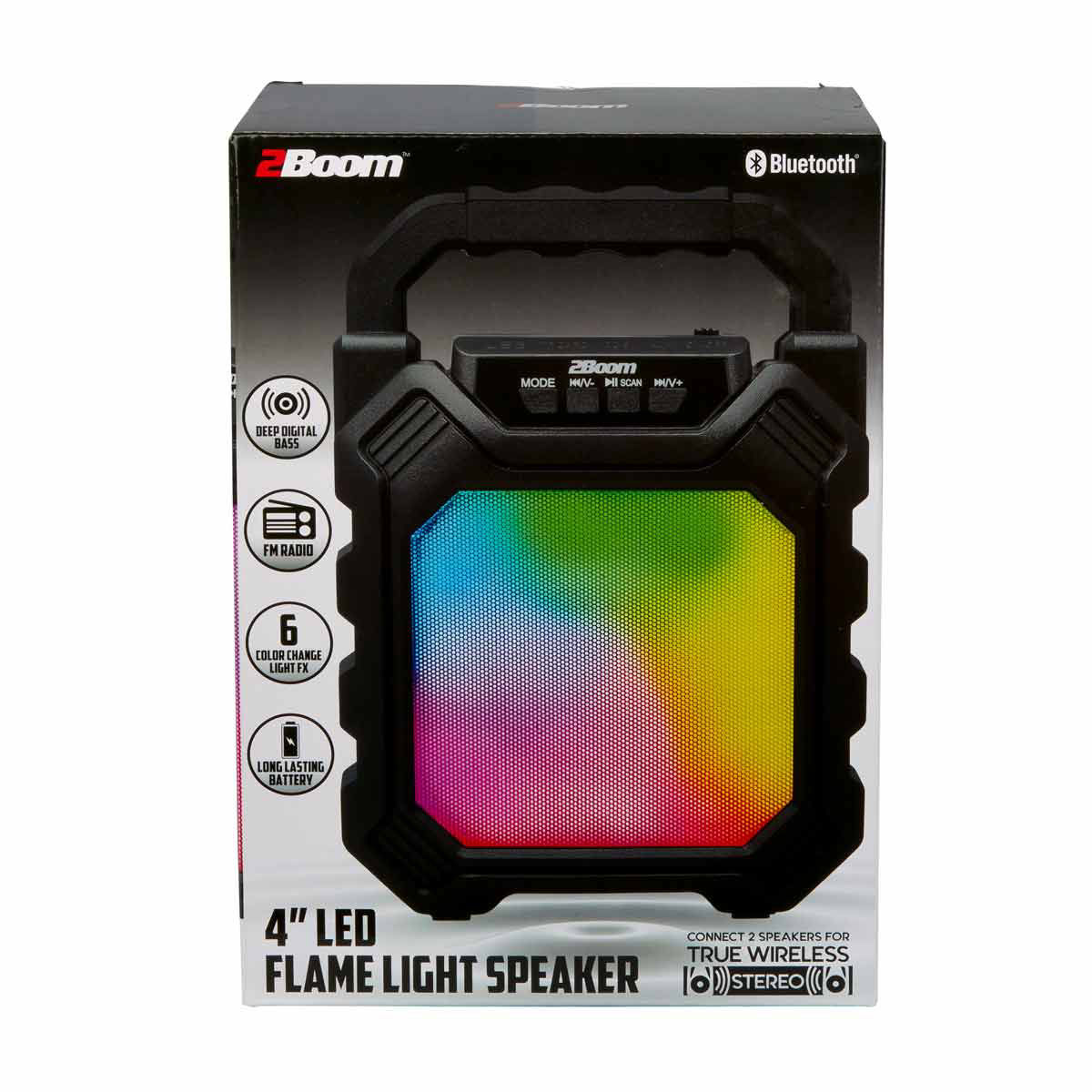 Buy 2Boom 4" LED Flame Light Bluetooth Speaker with FM Radio from ...