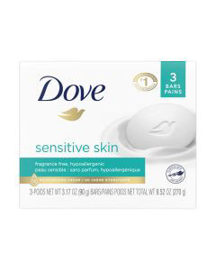 Dove Sensitive Skin Beauty Bar Soap, 3.17 oz, 3 Count