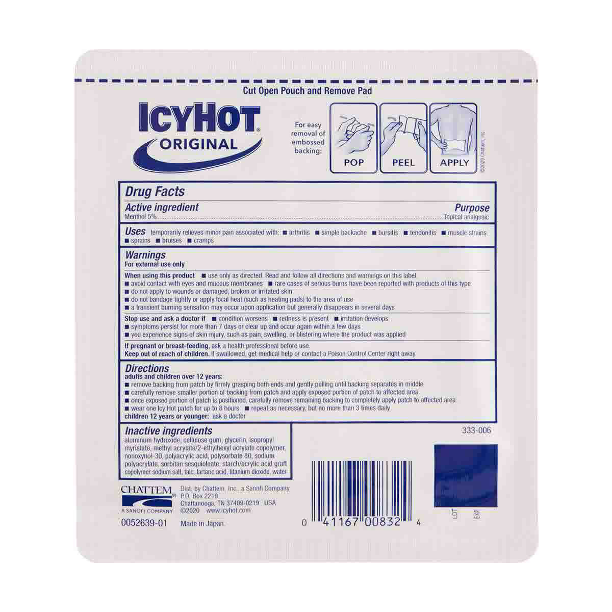 Icy Hot Extra Strength Medicated Patch, Large