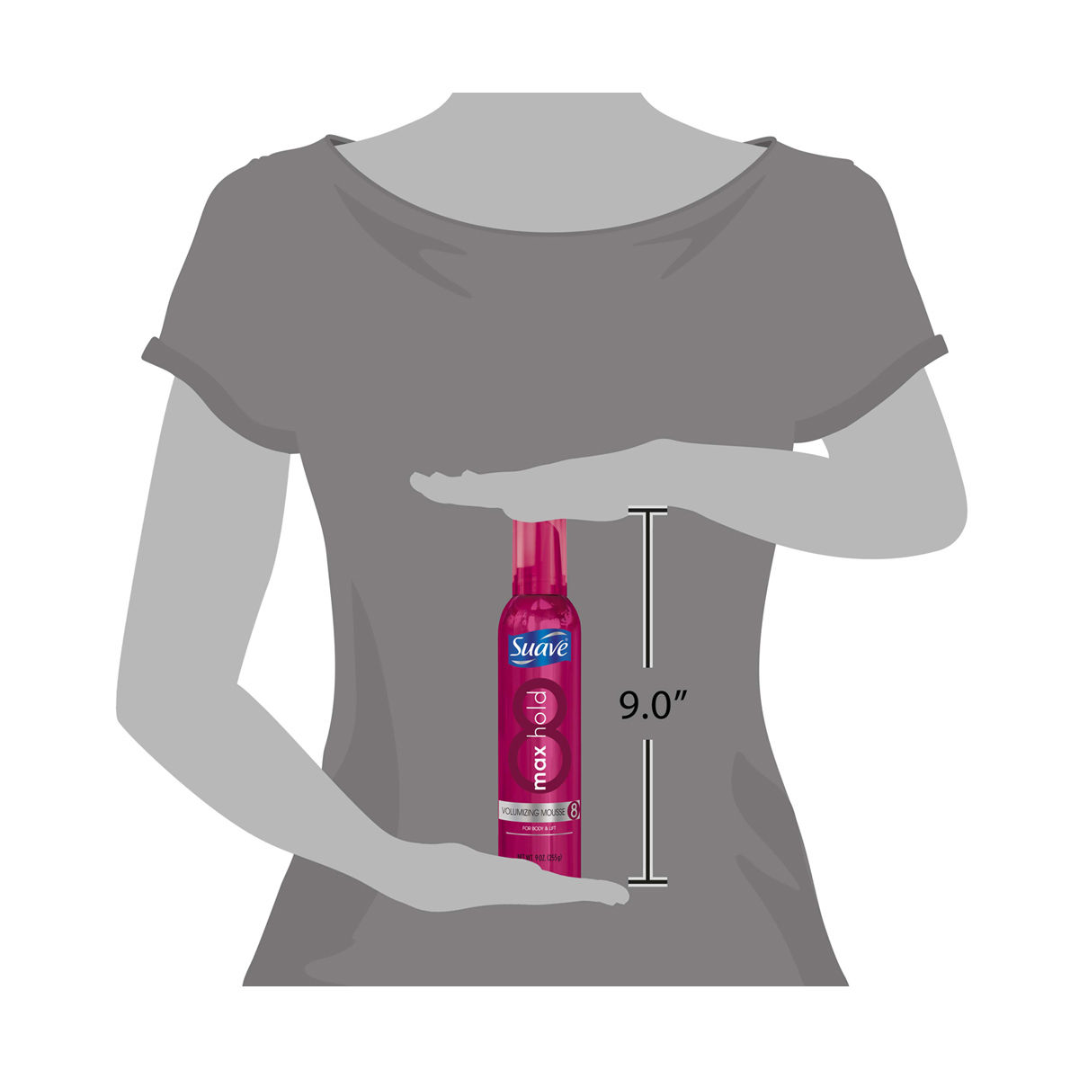 Suave Max Hold Volumizing Mousse, 9oz.