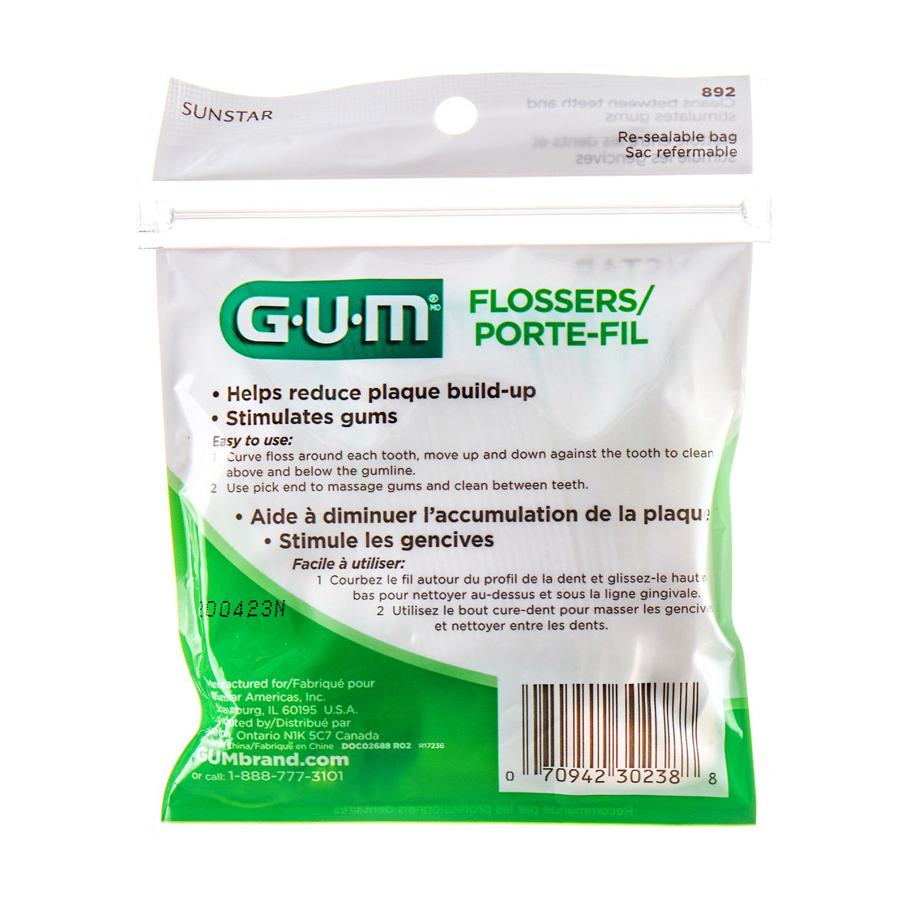 GUM Flossers, 50 Count
