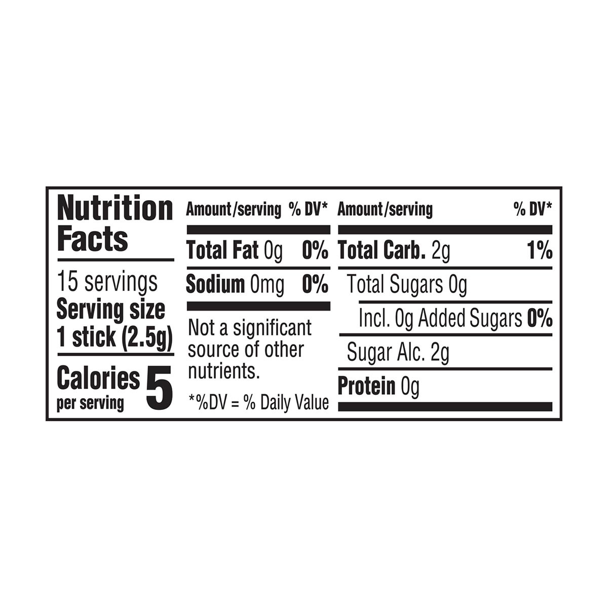 Wrigley's 5 Peppermint Cobalt Sugarfree Chewing Gum, 15 Sticks