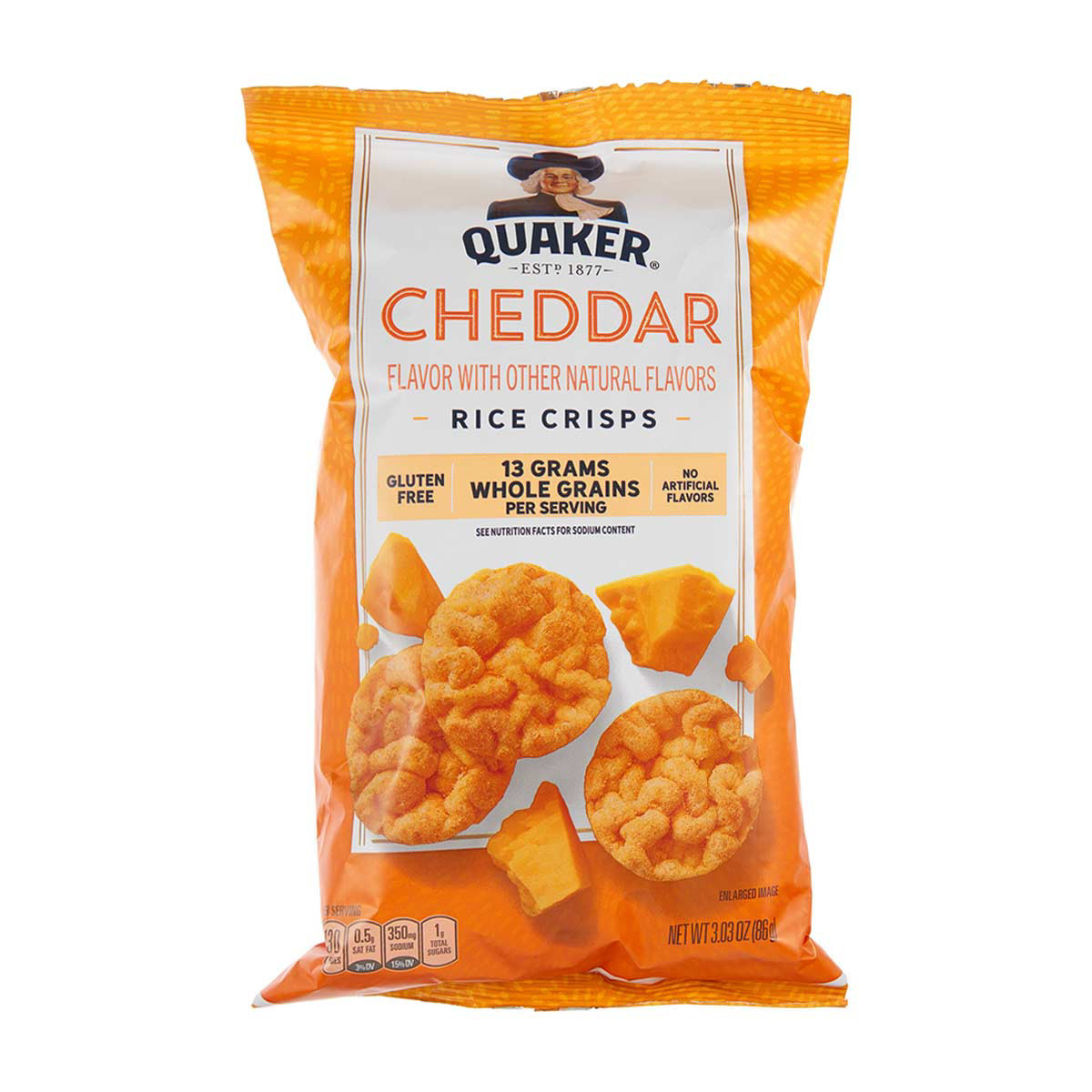 Quaker Cheddar Rice Crisps, 3.03 oz