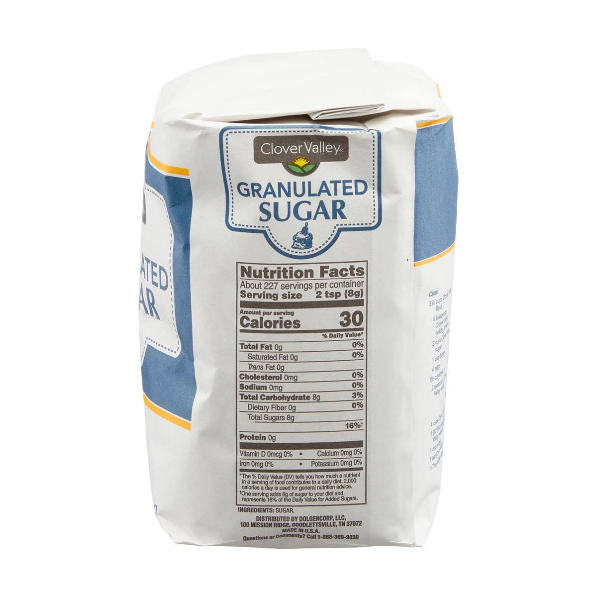 Clover Valley Granulated Sugar, 64 oz.