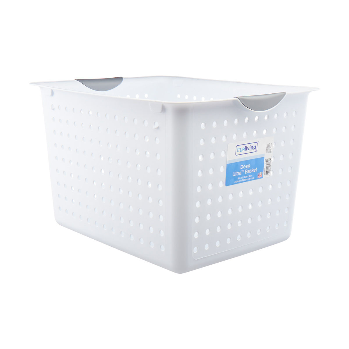 Trueliving White Ultra Deep Storage Basket