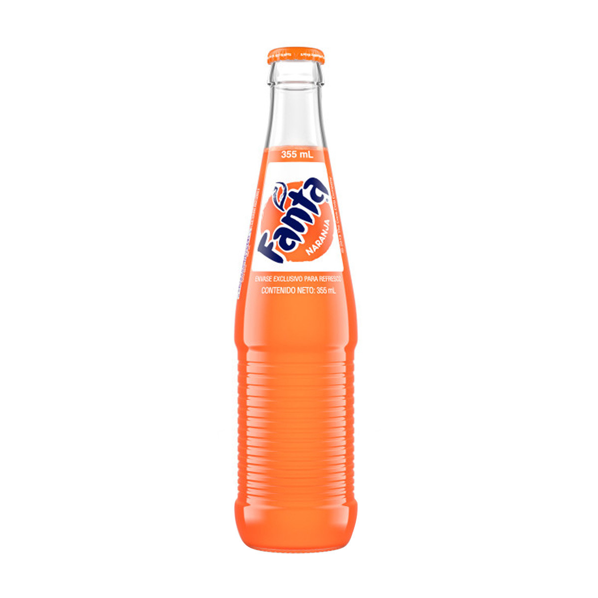 Fanta Orange Mexico Soda Fruit Flavored Soft Drink, 355 mL