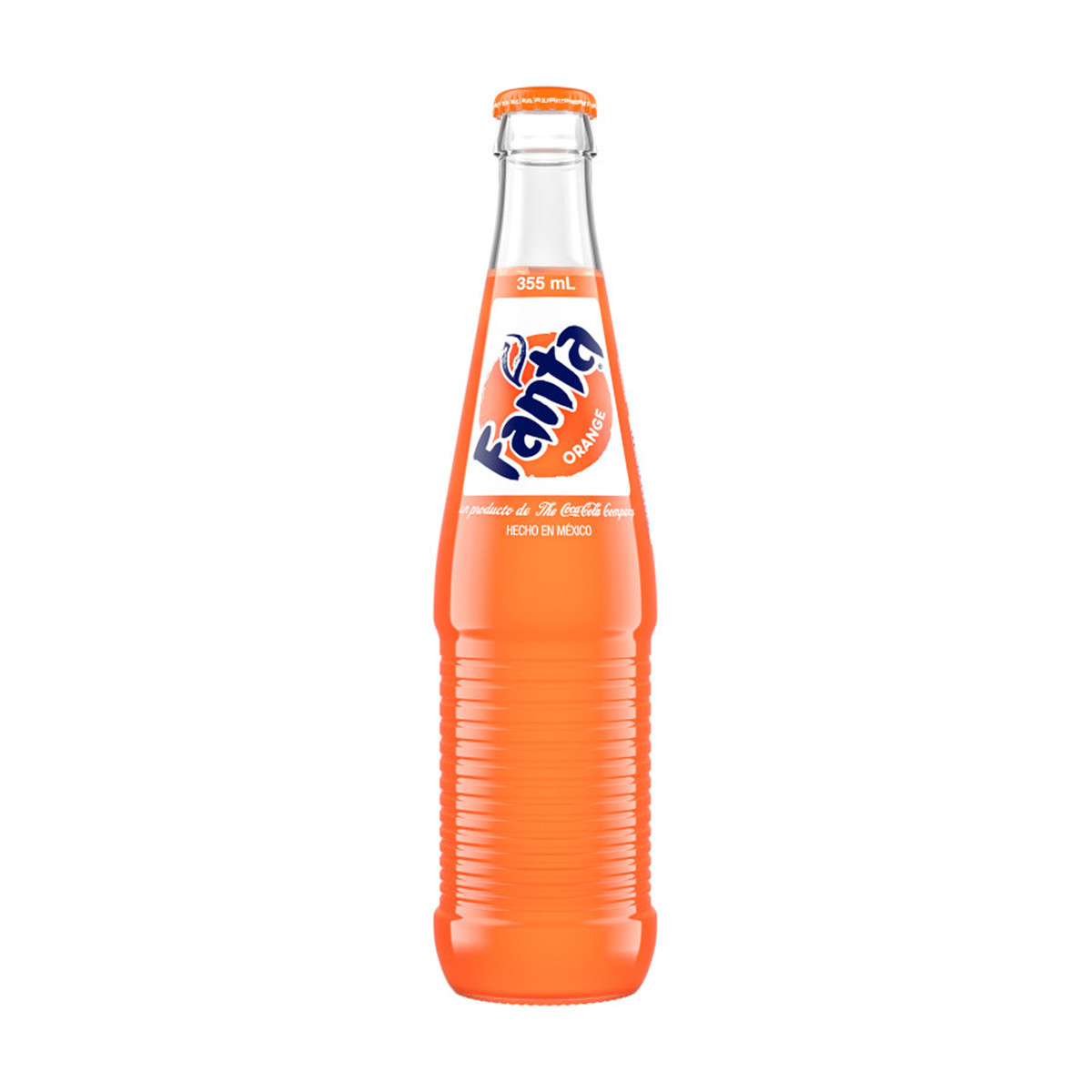 Fanta Orange Mexico Soda Fruit Flavored Soft Drink, 355 mL