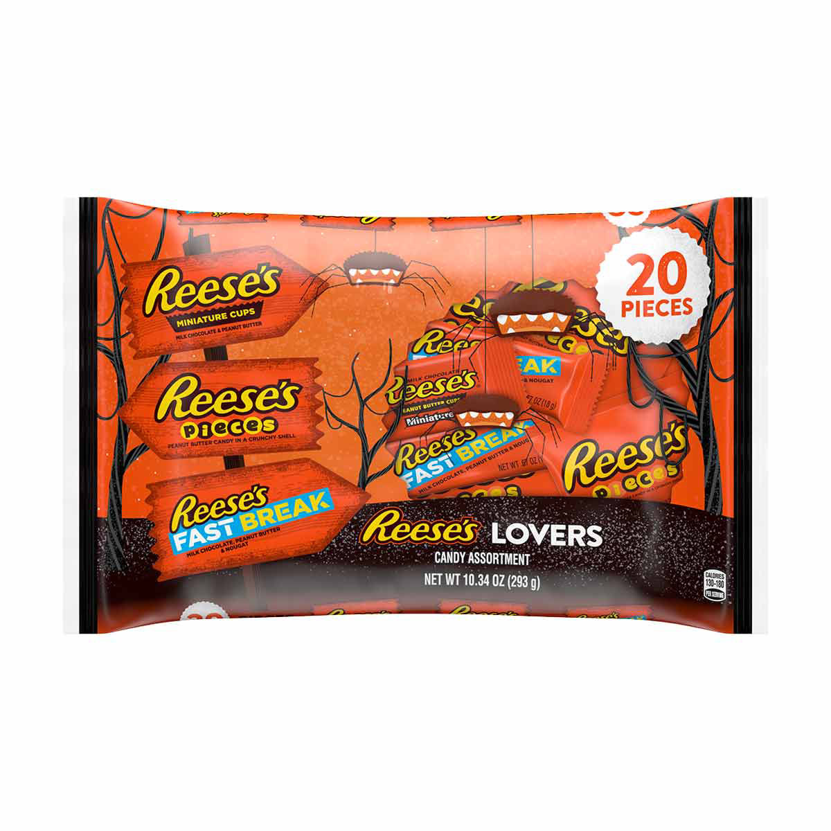 REESE'S Chocolate Peanut Butter Assortment Bag, 9.09 oz, 20-piece