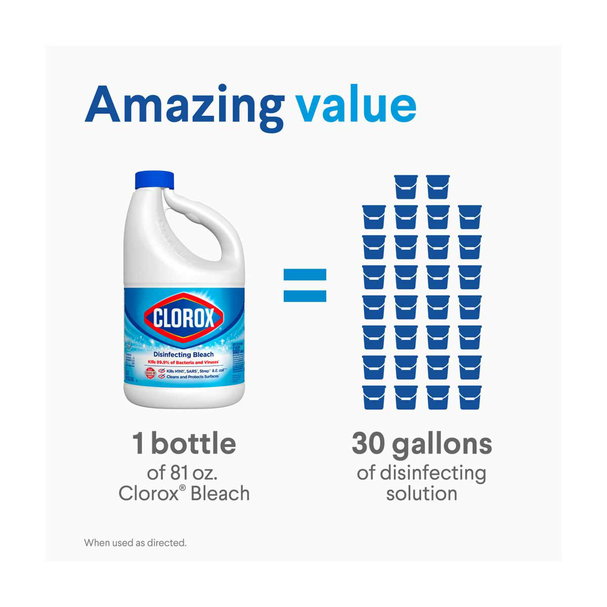 Clorox Disinfecting Bleach, 81 fl oz