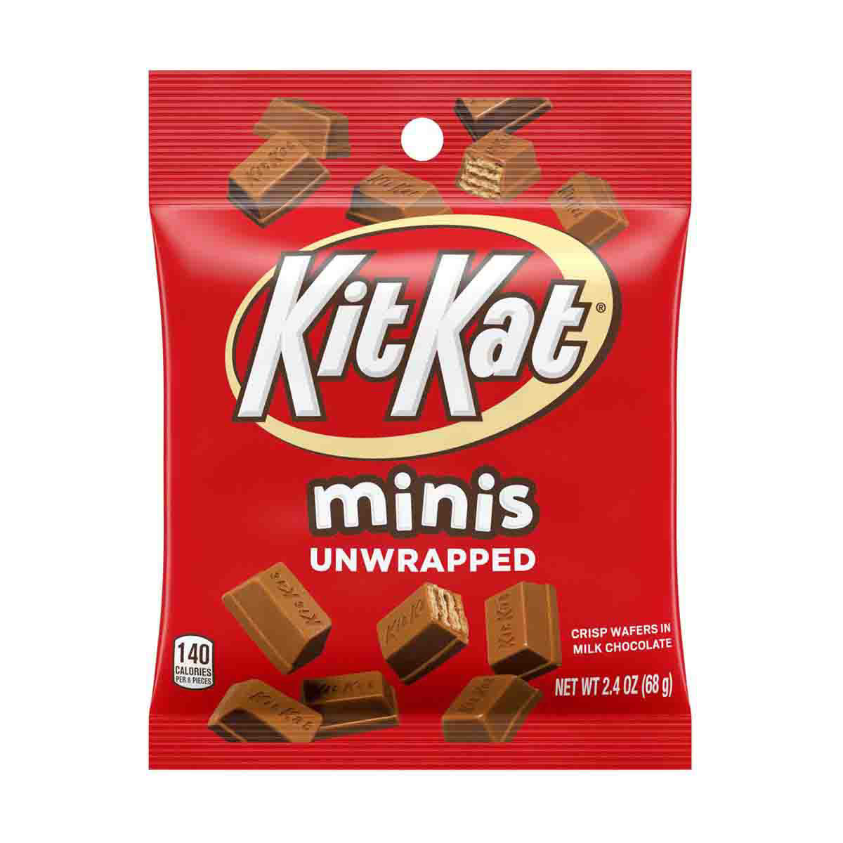 Kit Kat Milk Chocolate Minis Candy Peg Bag, 2.4 oz.