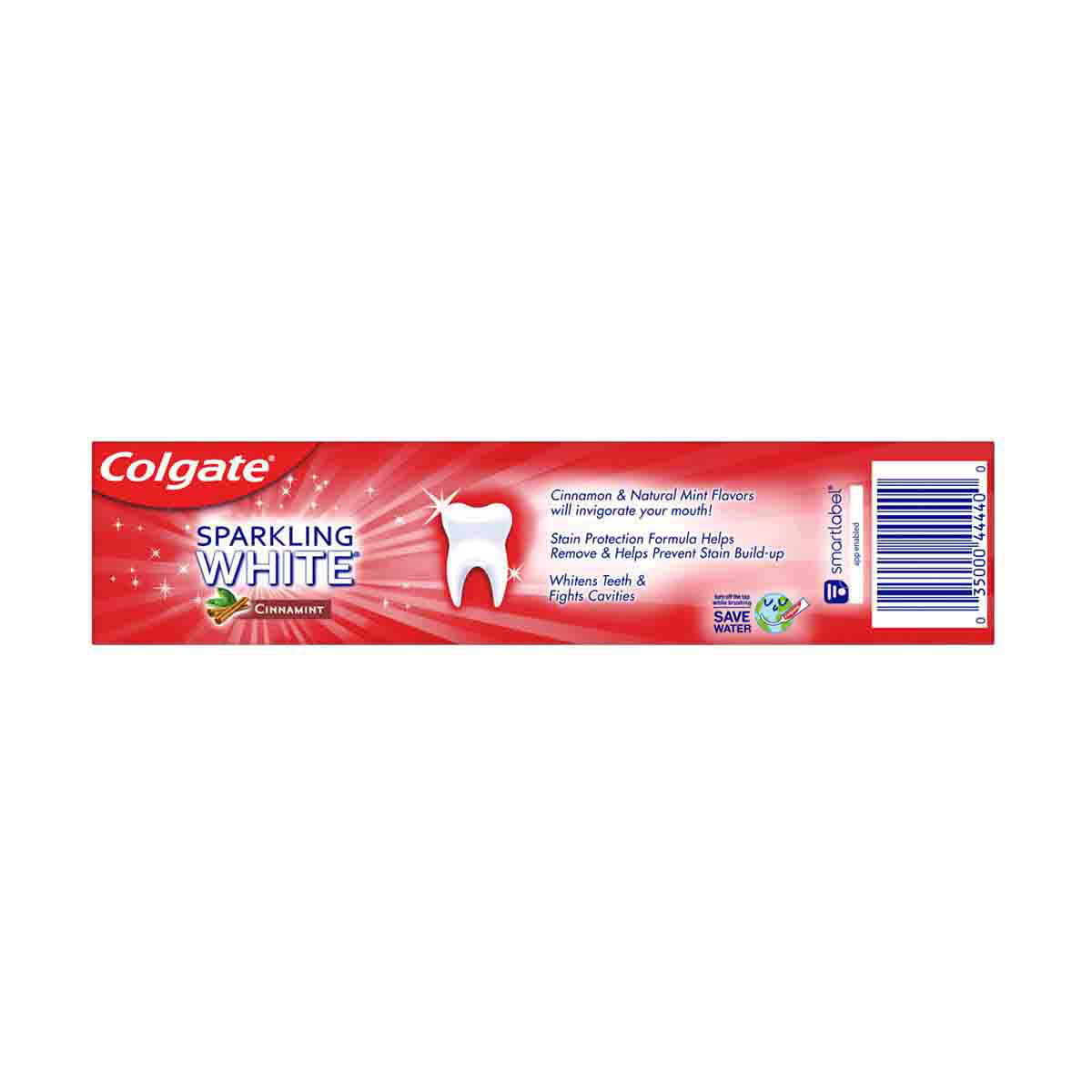 Colgate Sparkling White Whitening Toothpaste, Cinnamon, 2.5oz. + 60% Free