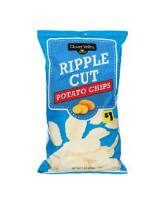 Clover Valley Ripple Potato Chips, 5 oz.