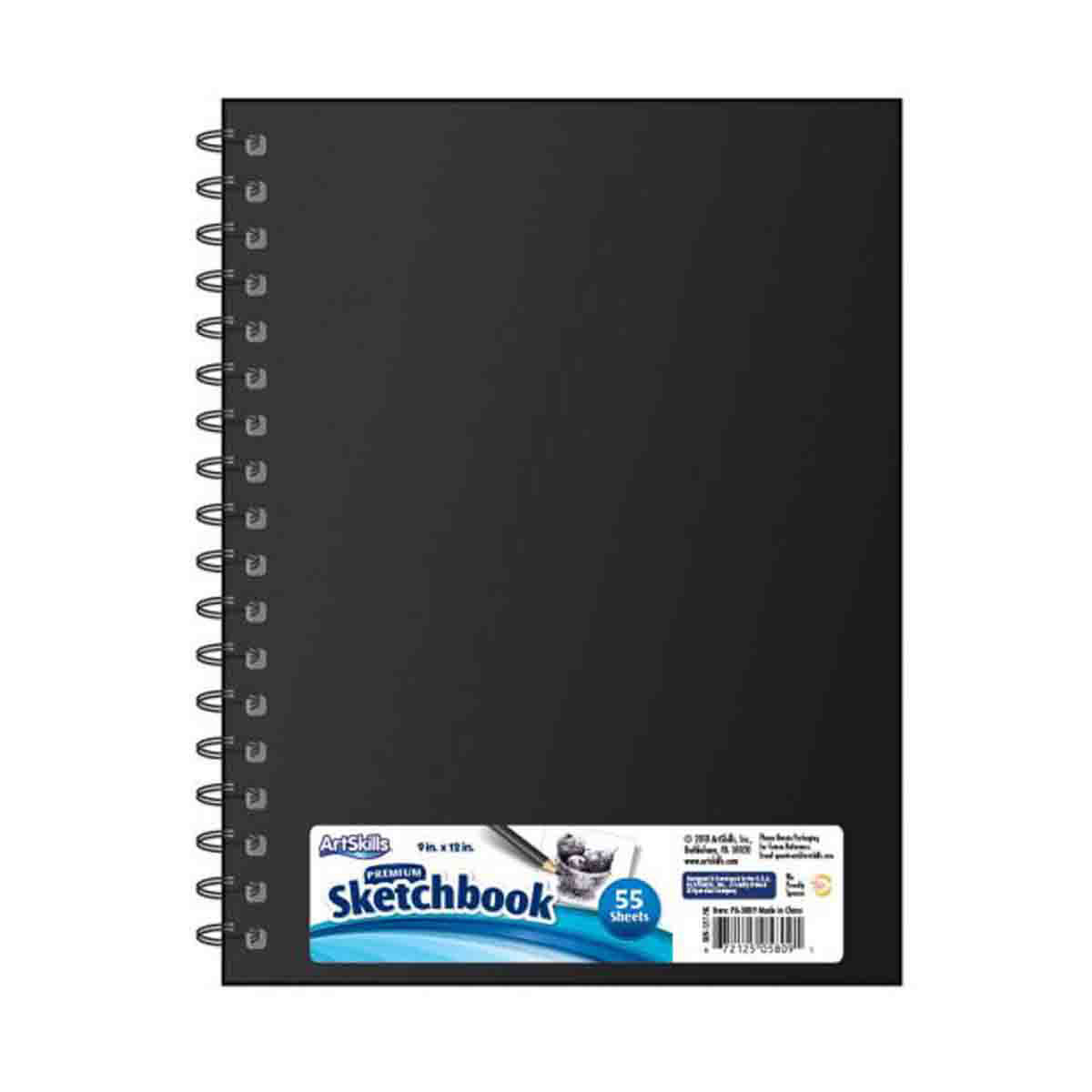 ArtSkills 9"x 12" Premium Polycover Drawing & Sketch Pad Notebook, 55 ...