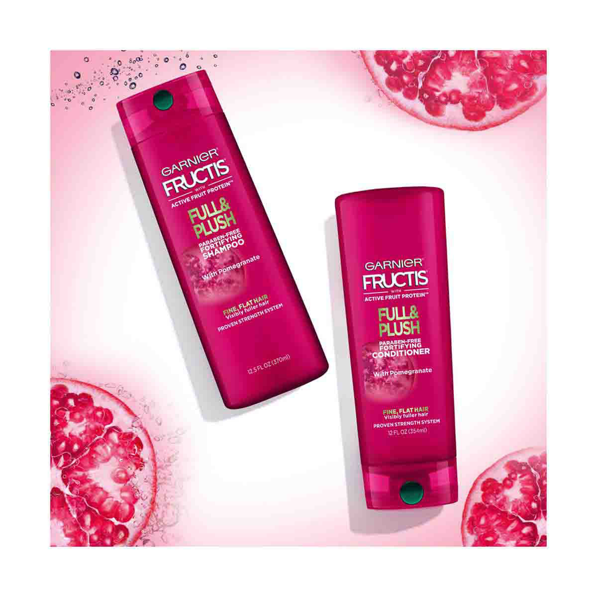 Garnier Fructis Full And Plush Fortifying Shampoo For Fine And Flat Hair