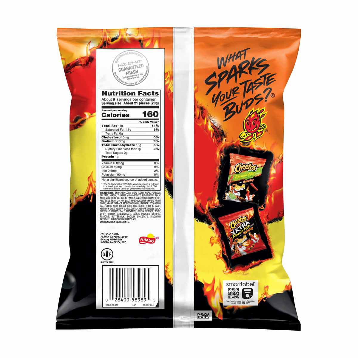 Cheetos Flamin' Hot Crunchy Cheese Flavored Snacks 8.5 Oz Bag ...