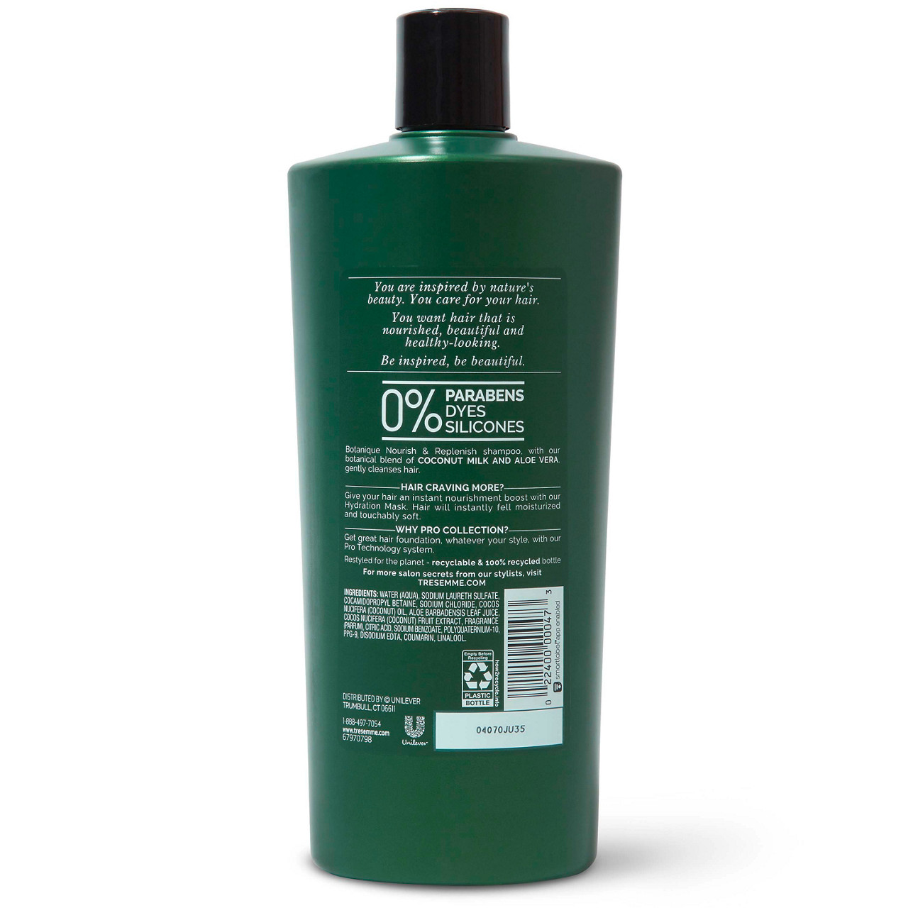 TRESemmé Botanique Coconut & Aloe Vera Shampoo, 22oz.