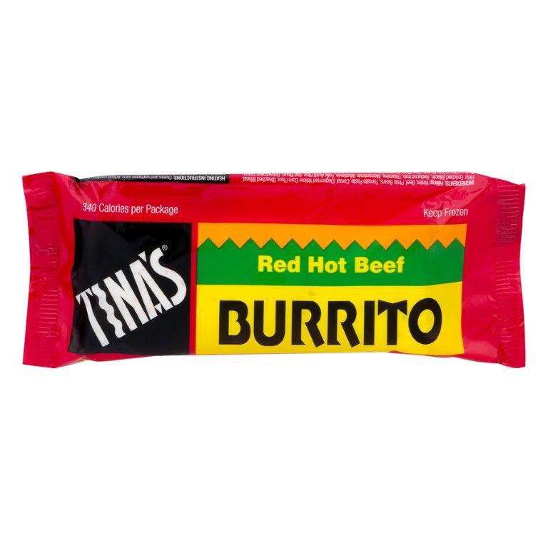 Tina's Red Hot Beef Burrito, 4 oz.