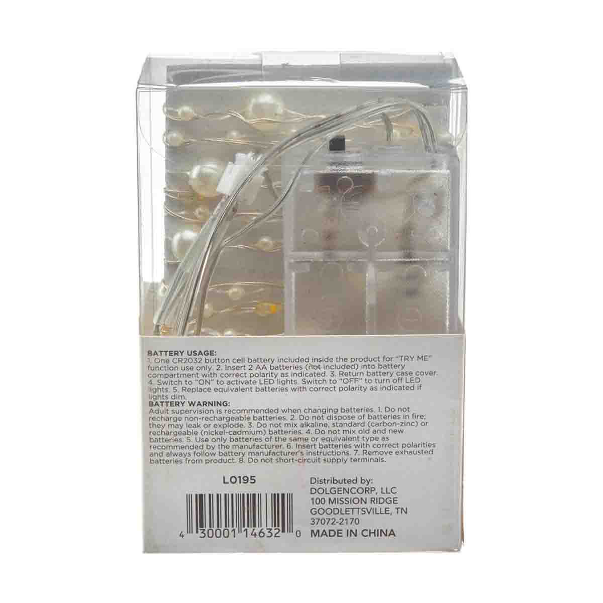 trueliving Pearl LED String Lights, 5.5 ft.