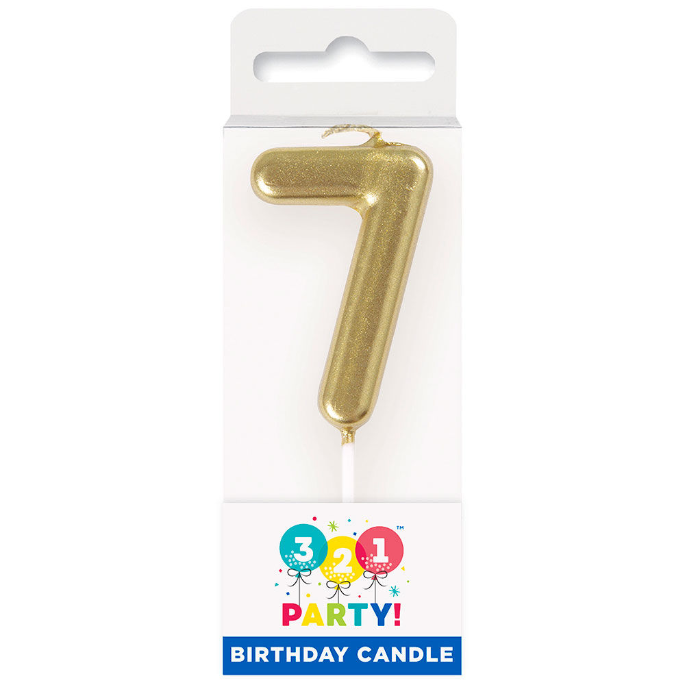 Mini Gold Number Birthday Candle