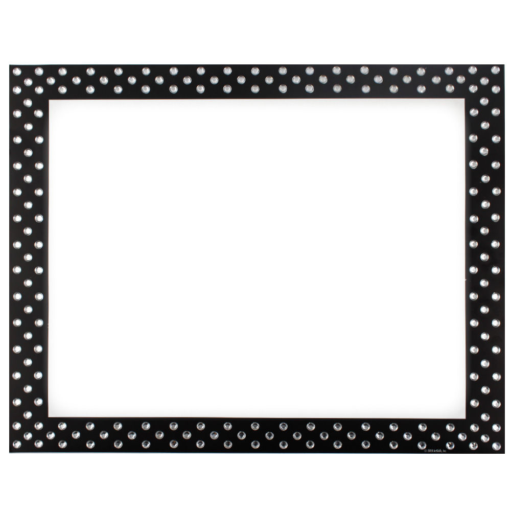 ArtSkills 11" x 14" White Poster Board with Black and Silver Gemstones ...