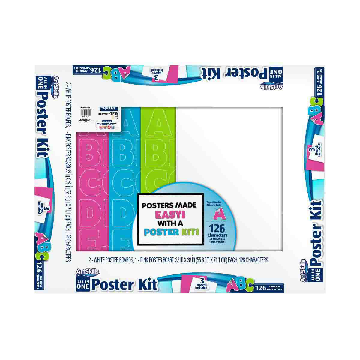 ArtSkills 22" x 28" All-In-One Project Poster Making Kit, 3 Poster ...