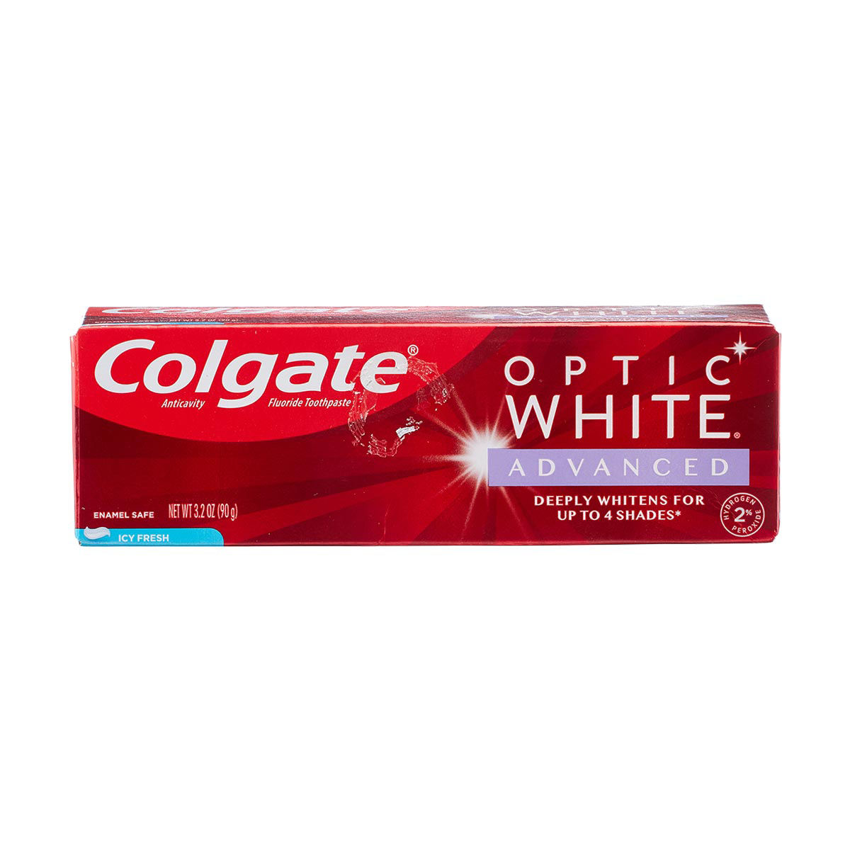 Colgate Optic White Advanced Whitening Toothpaste, Icy Fresh, 3.2 oz ...