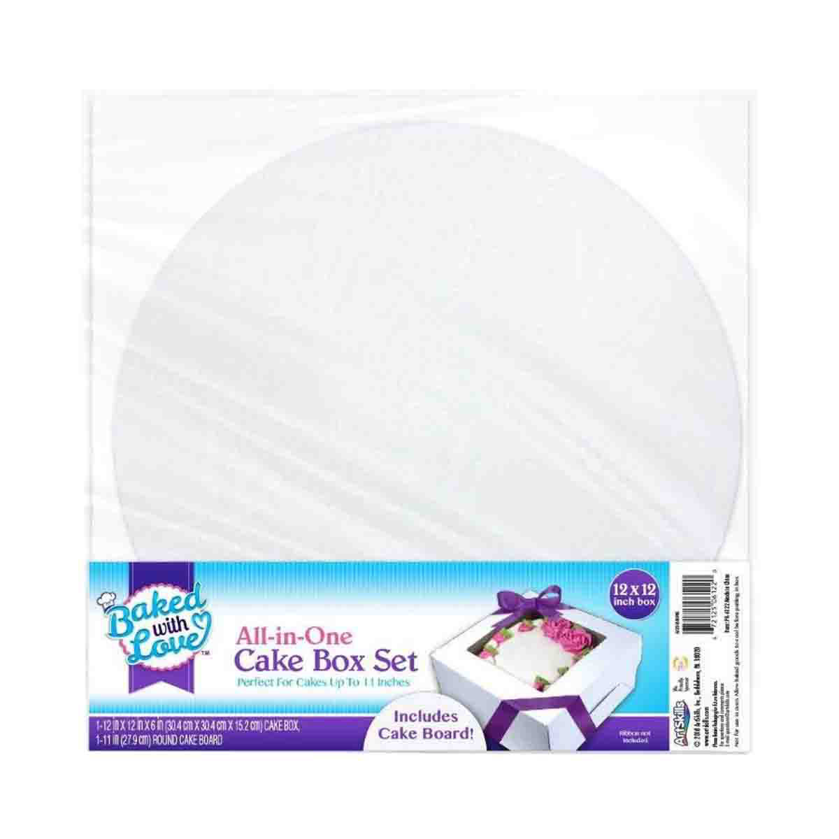 Baked with Love 12" Cake Box-Board Set