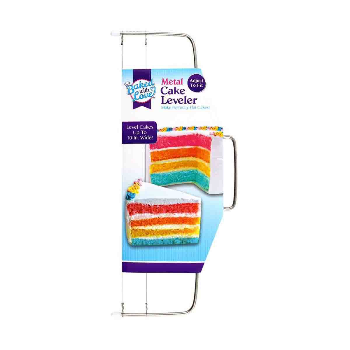 Baked with Love Adjustable Metal Cake Leveler, 13.4" L x 4" H